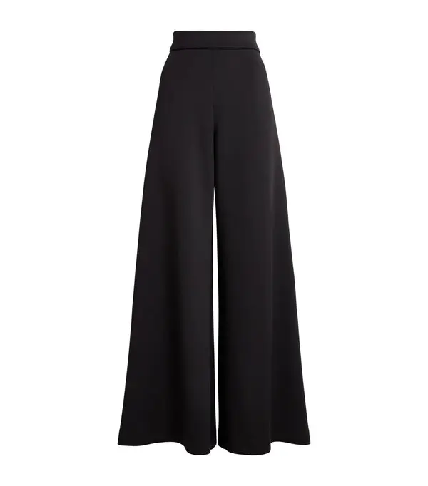 Max Mara Jersey Wide-leg Trousers - Black