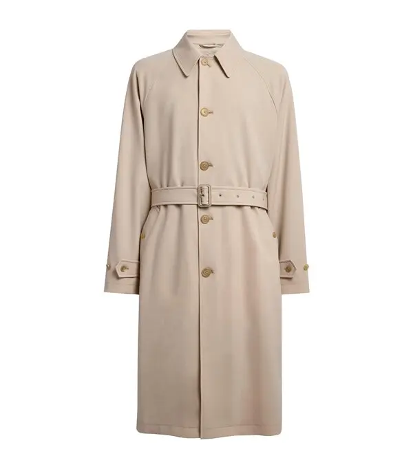 Ralph Lauren Purple Label Wool-blend Balmacaan Coat - Beige