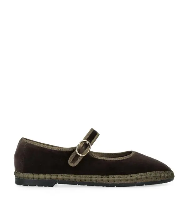 FLABELUS Velvet Ulla Mary Janes - Brown
