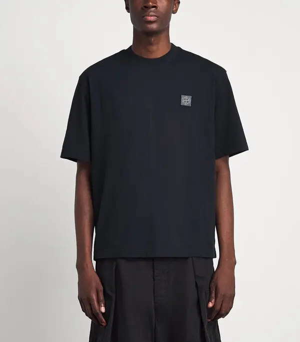 Stone Island Organic Cotton Ghost T-shirt - Navy