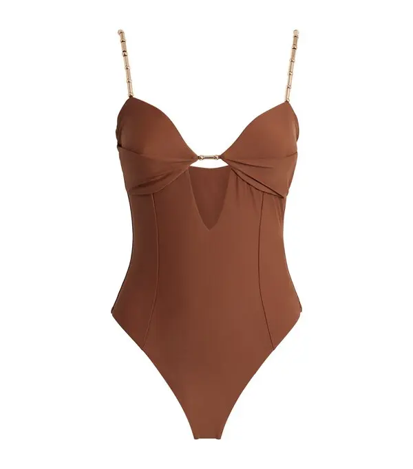Devon Windsor Cut-out Dawn Swimsuit - Brown