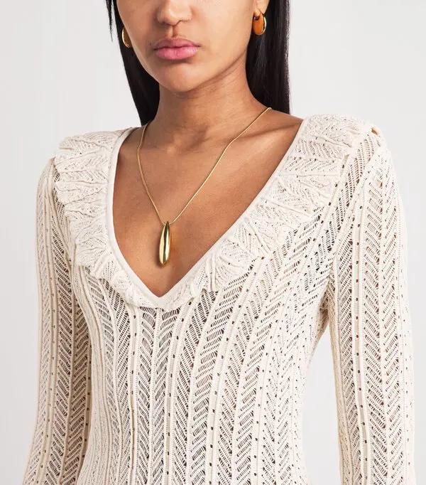 Devon Windsor Knitted Davina Mini Dress - Ivory