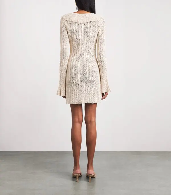 Devon Windsor Knitted Davina Mini Dress - Ivory