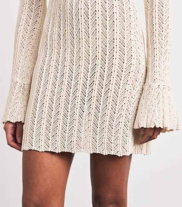 Devon Windsor Knitted Davina Mini Dress - Ivory