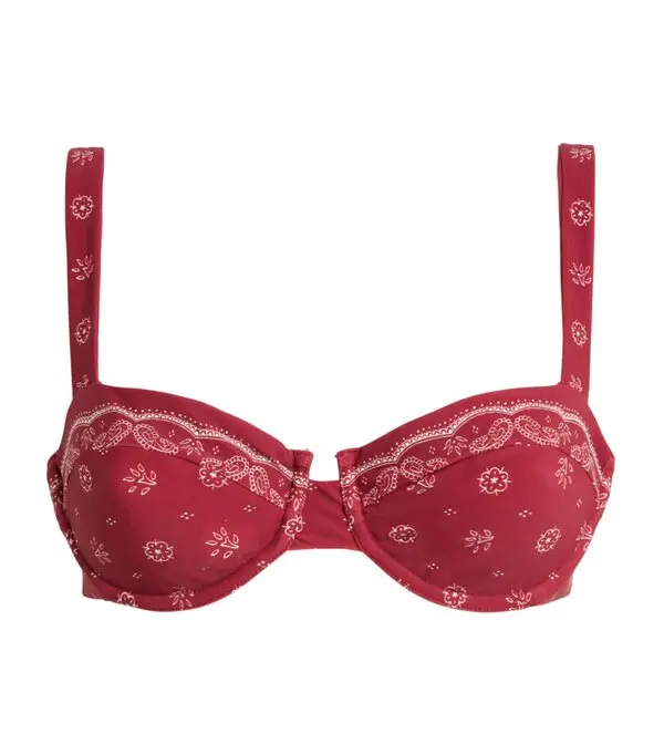 Devon Windsor Lara Balconette Bikini Top - Red