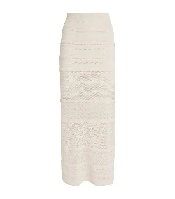 Devon Windsor Yasmin Crochet Maxi Skirt - Ivory