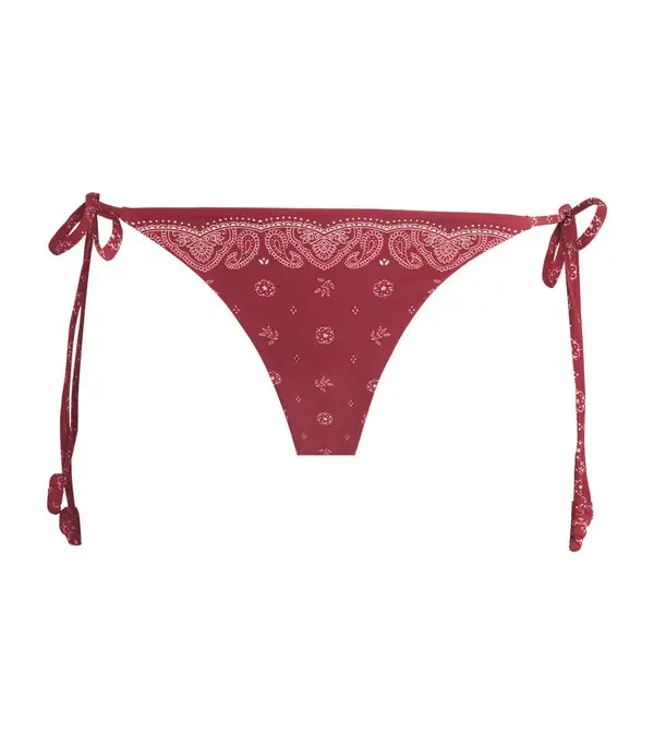 Devon Windsor Bandana Print Eadie Bikini Briefs - Red