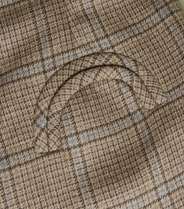 BLAZÉ MILANO Virgin Wool Check Fox Tailored Trousers