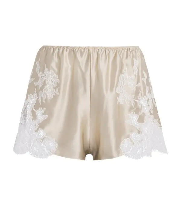 TORLOWEI Silk Elsa Shorts - Ivory