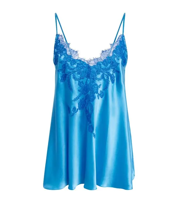 TORLOWEI Silk Tokono Cami Top - Blue