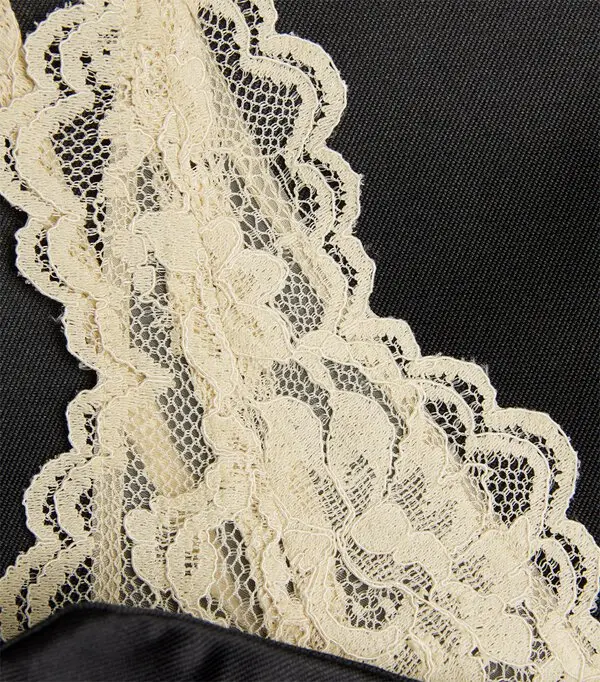 DE LA VALI Lace-trim Kasai Mini Dress