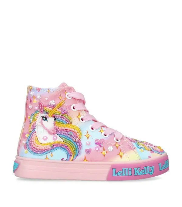LELLI KELLY Unicorn Rainbow High-top Sneakers - Pink