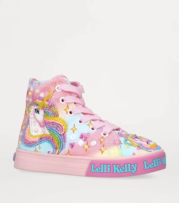 LELLI KELLY Unicorn Rainbow High-top Sneakers