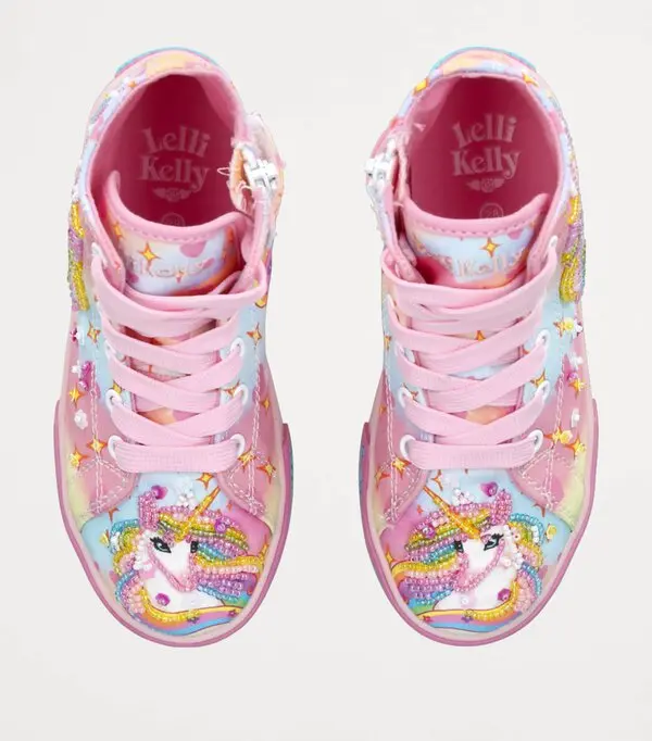 LELLI KELLY Unicorn Rainbow High-top Sneakers