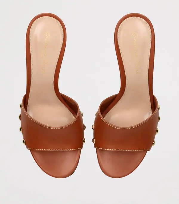GIANVITO ROSSI Leather Avelin Mules 70