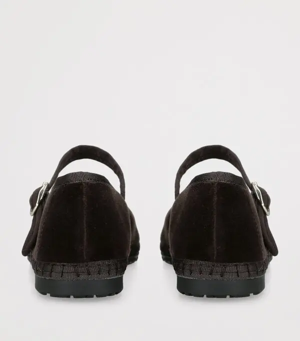 FLABELUS Velvet Pierre Mary Jane Flats