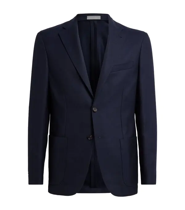 Corneliani Virgin Wool-silk Unlined Whisper Blazer