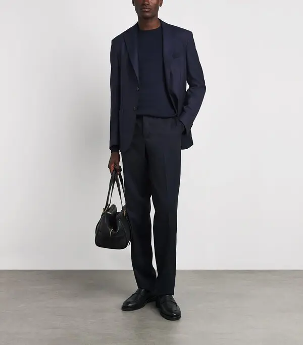 Corneliani Virgin Wool-silk Unlined Whisper Blazer