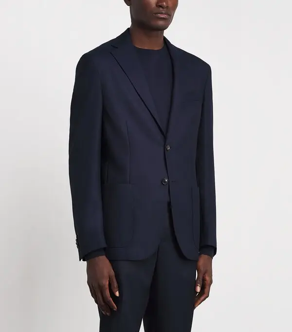 Corneliani Virgin Wool-silk Unlined Whisper Blazer