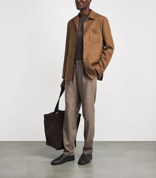 Canali Stretch-wool Chore Overshirt
