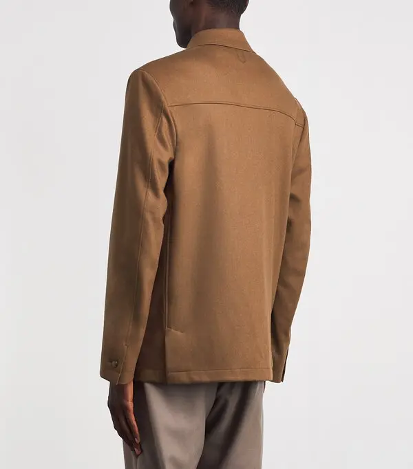 Canali Stretch-wool Chore Overshirt