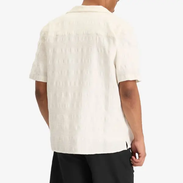 WAX LONDON Didcot Seersucker Waffle Vacation Shirt