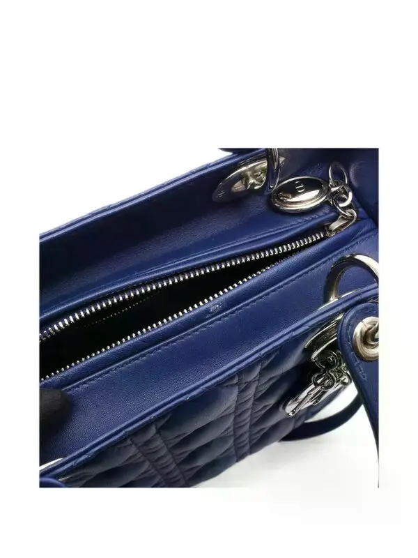Dior 2000s Lady Cannage Tote Bag - Blue