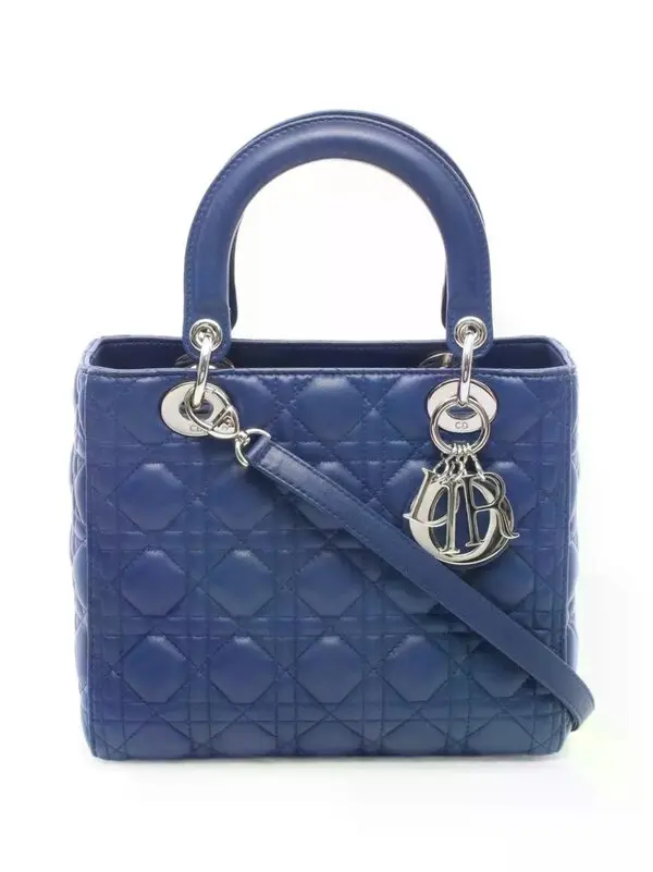 Dior 2000s Lady Cannage Tote Bag - Blue