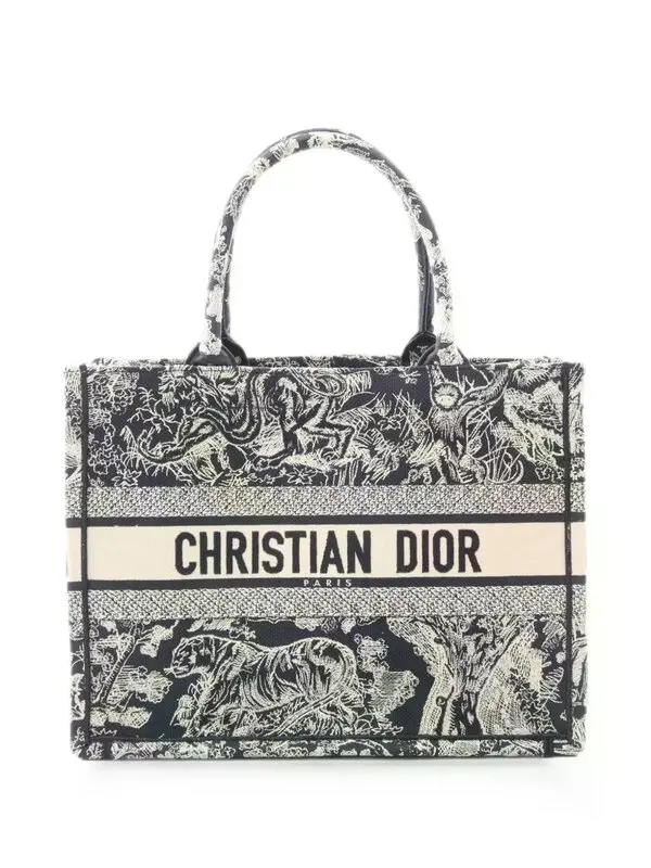 Dior 2010s Medium Book Tote Bag - Blue