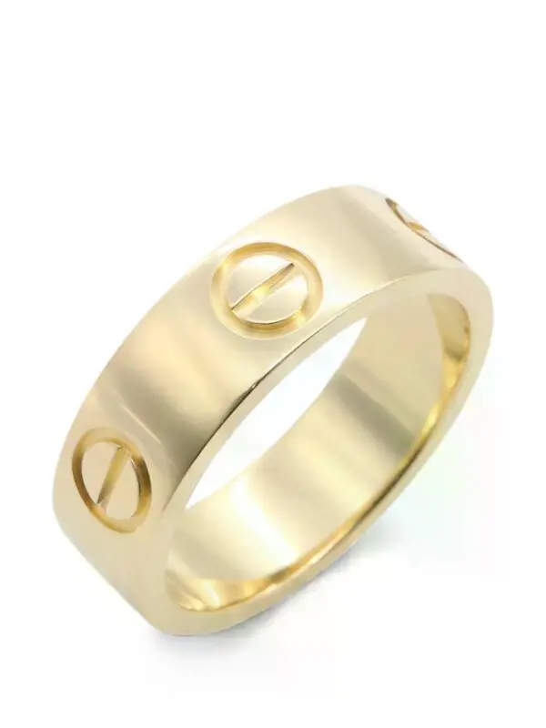 Cartier 18k Yellow Screw Motif Band Ring - Gold