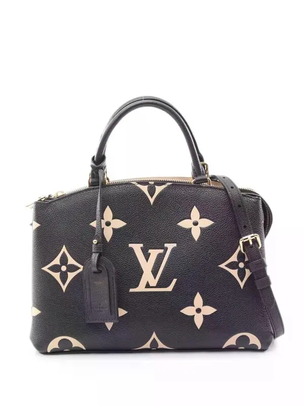 LOUIS VUITTON 2021 Pm Petit Palais Monogram Empreinte Tote Bag - Black