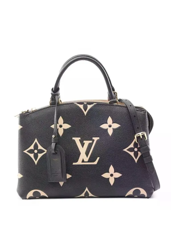 LOUIS VUITTON Petit Palais Monogram Empreinte Tote Bag - Black
