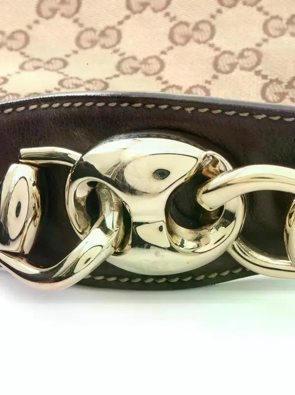 Gucci 2010s Gg Horsebit Shoulder Bag
