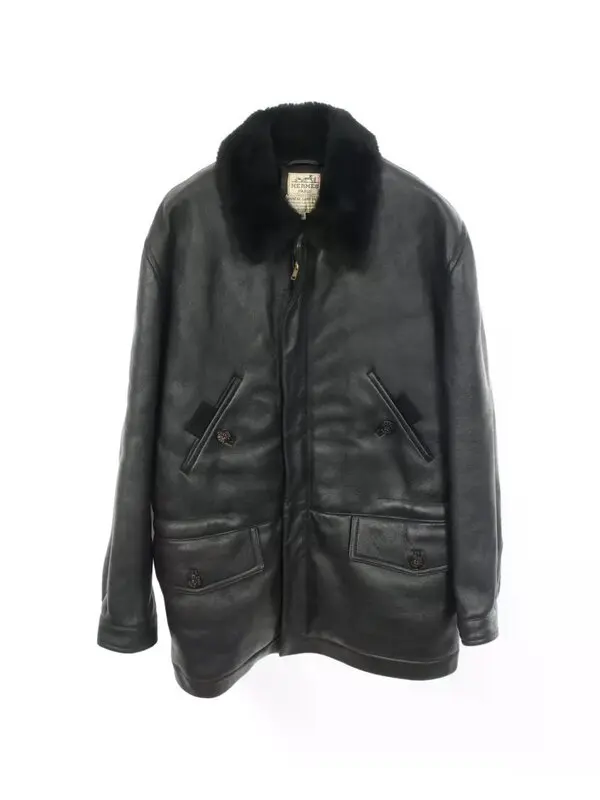 Hermès 2000s Mouton Lamb Leather Coat