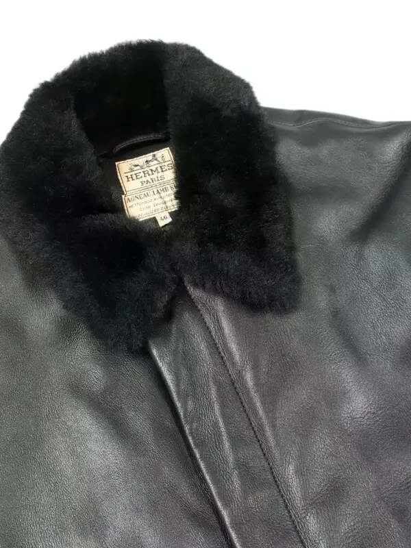 Hermès 2000s Mouton Lamb Leather Coat
