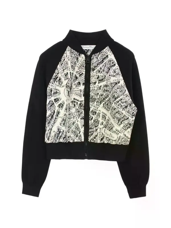 Dior 2010s Map-print Zip-up Jacket