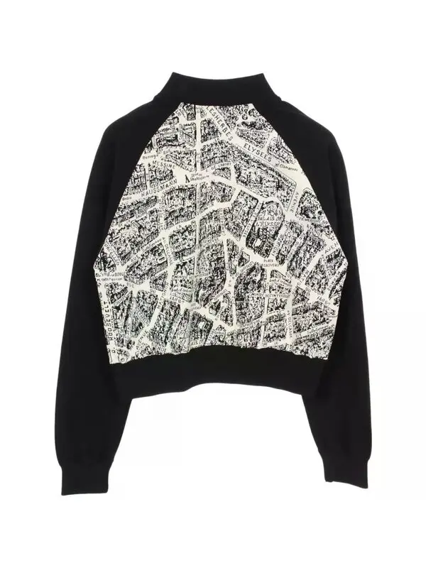 Dior 2010s Map-print Zip-up Jacket