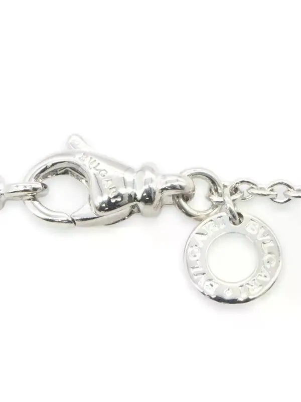 BVLGARI B.zero1 18k White Gold Spiral Pendant Necklace