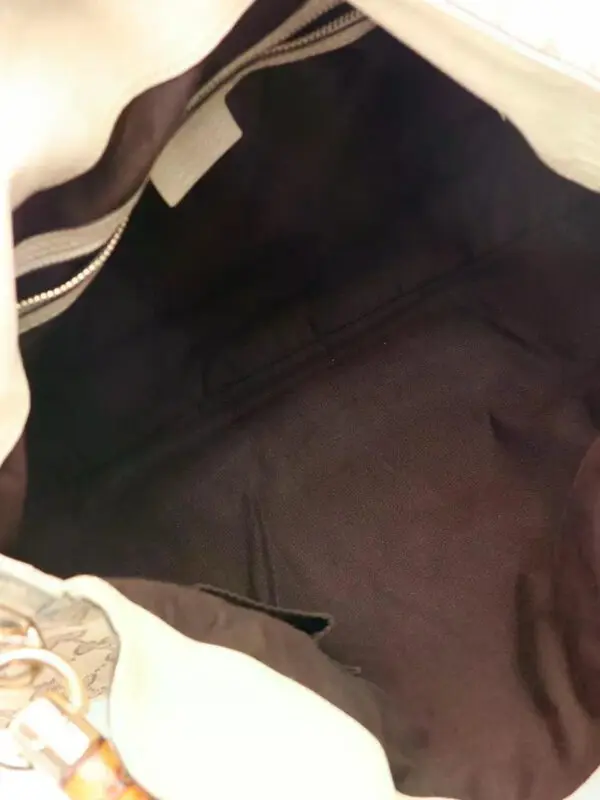 Gucci 2000s Bamboo Gg Canvas Tote Bag