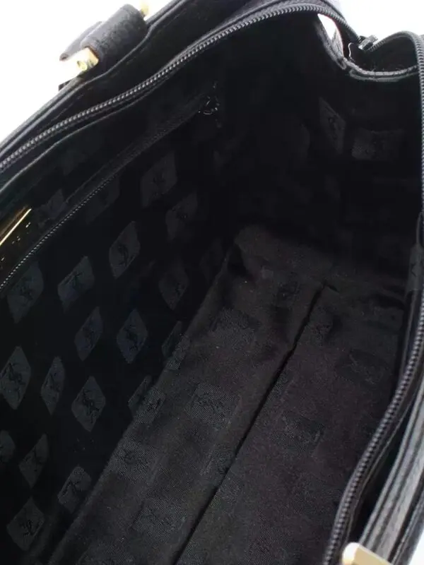 Saint Laurent 2010s Embossed Tote Bag - Black