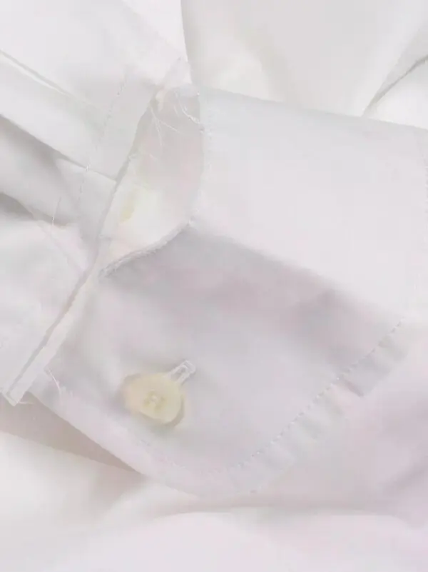 Miu Miu Poplin Embroidered Cropped Shirt