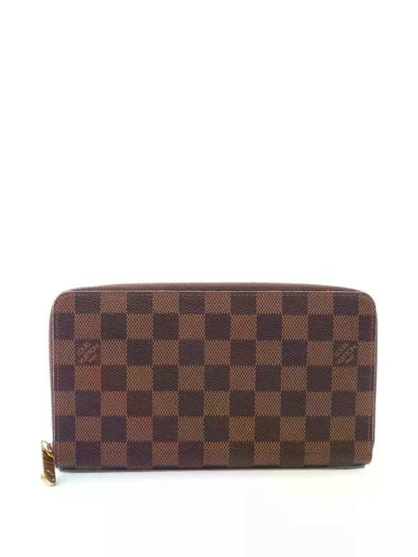 LOUIS VUITTON 2011 Zippy Organiser Damier Ebene Wallet - Brown