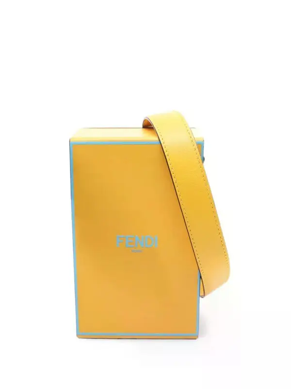 Fendi 2010s Box Leather Shoulder Bag - Yellow