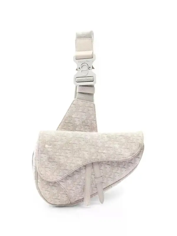 Dior 2010s Saddle Oblique Messenger Bag - Neutrals