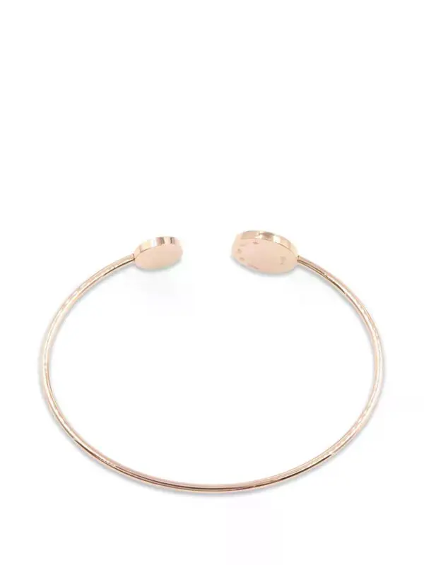 BVLGARI Rose Gold Onyx And Diamond Open Cuff Bracelet - Pink