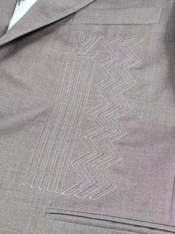 LOUIS VUITTON 2010s Embossed Logo Tailored Blazer