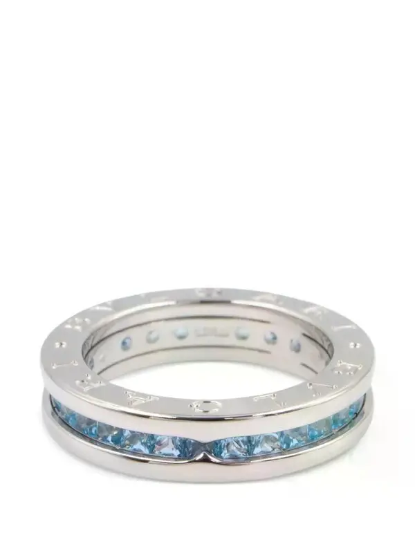 BVLGARI B.zero1 Blue Topaz Ring In 18k White Gold - Silver
