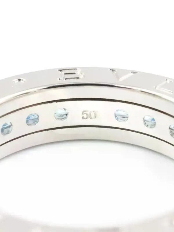 BVLGARI B.zero1 Blue Topaz Ring In 18k White Gold