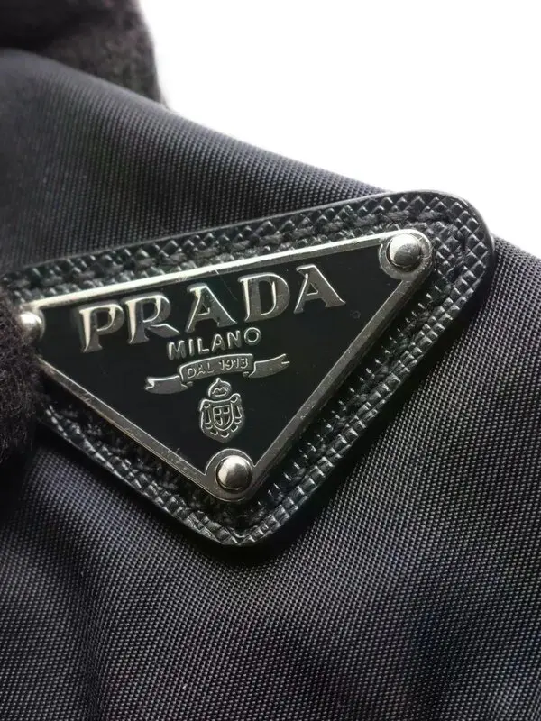 Prada 2010s Logo-plate Drawstring Backpack