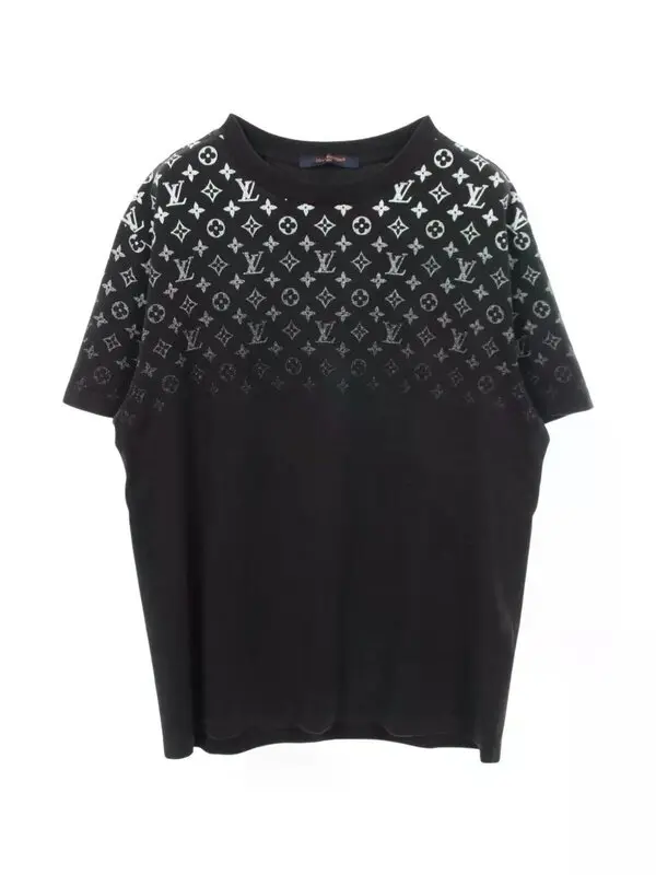 LOUIS VUITTON 2000s Monogram Gradient-pattern Cotton T-shirt